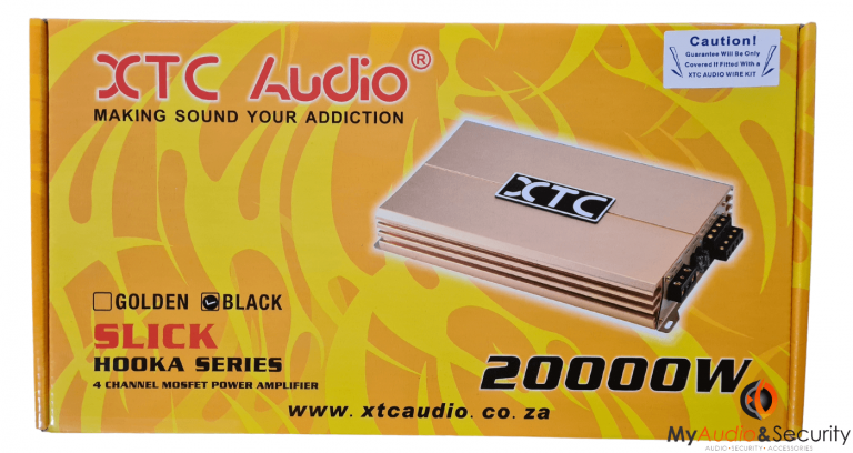 XTC Slick Black 20000W 4 Channel Amplifier - My Audio & Security
